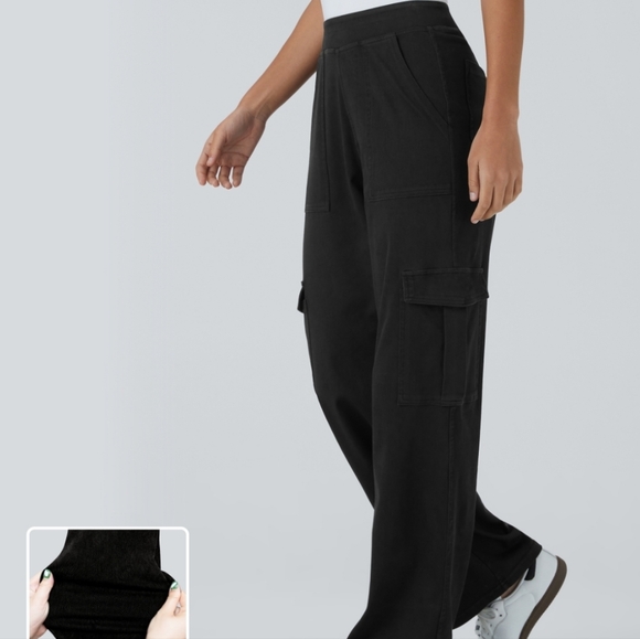 HALARA | Pants & Jumpsuits | Halara Halara Wideleg Cargo Pant Black ...